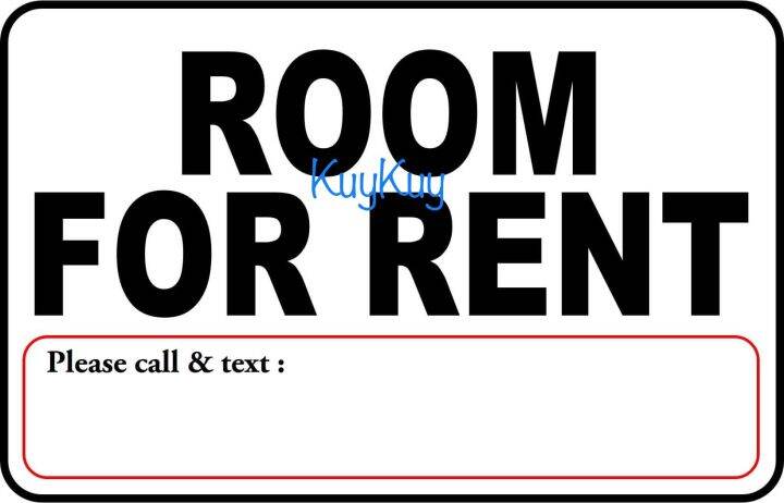ROOM FOR RENT PVC SIGNAGE 7.8x11 inches | Lazada PH