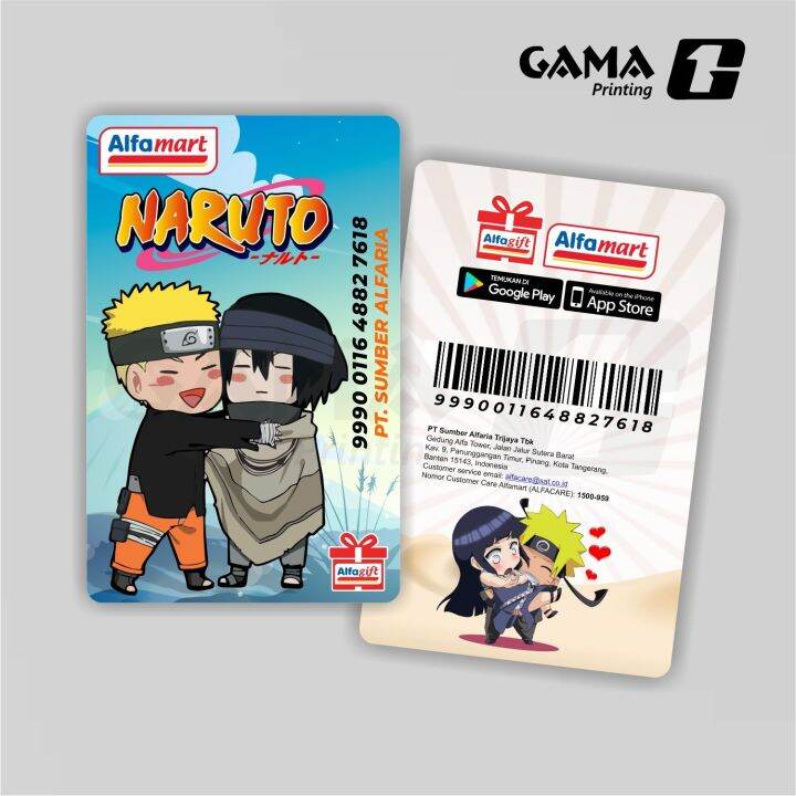 Cetak Kartu ID Card Alfagift Custom Naruto Bahan PVC Tebal Sehari Jadi ...