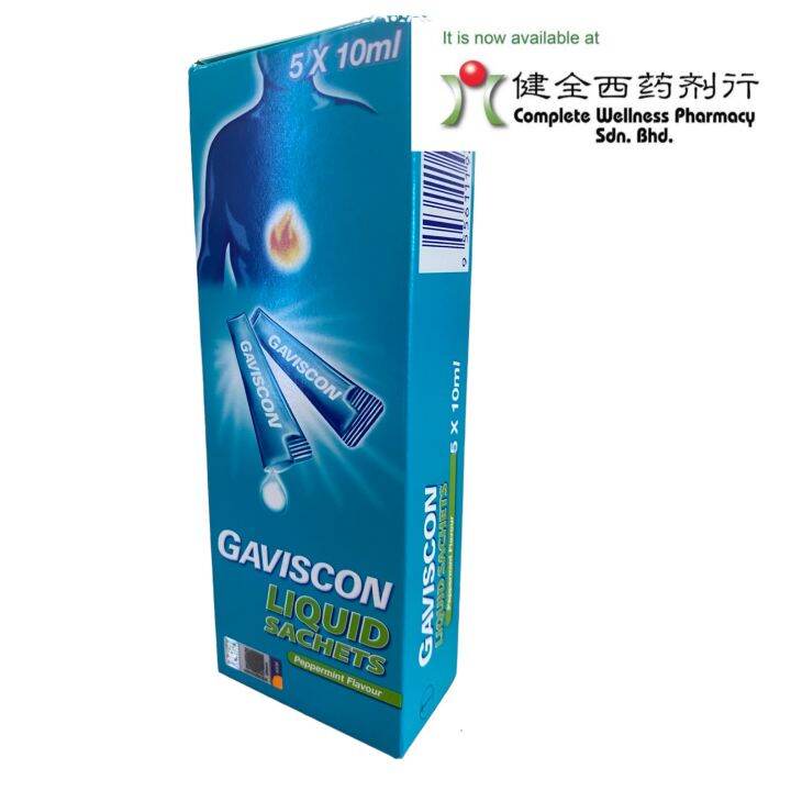 Complete Wellness Pharmacy Gaviscon Liquid Sachets Peppermint Flavour 5 ...