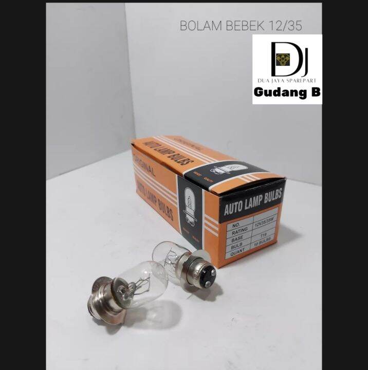 Dop bohlam depan motor matic bebek standar 12V 35W 75V kaki 1 isi 10bj | Lazada Indonesia