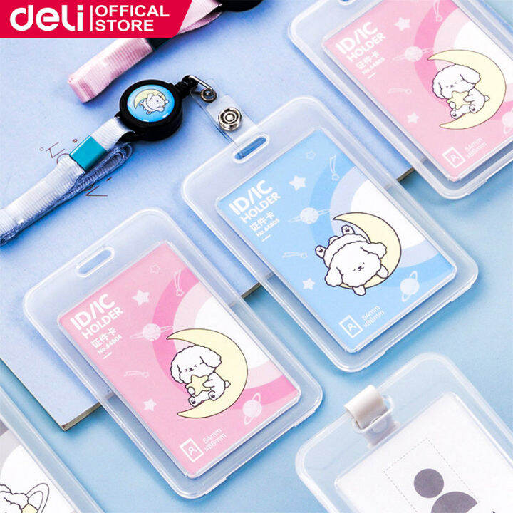 Deli Id Case Holder Lanyard Student Card Cover 112mm x 70mm Adjustable ...
