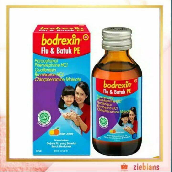Bidrexin Flu dan Batuk PE syrup 57ml,Bodrexin syrup obat batuk anak,batuk berdahak | Lazada ...