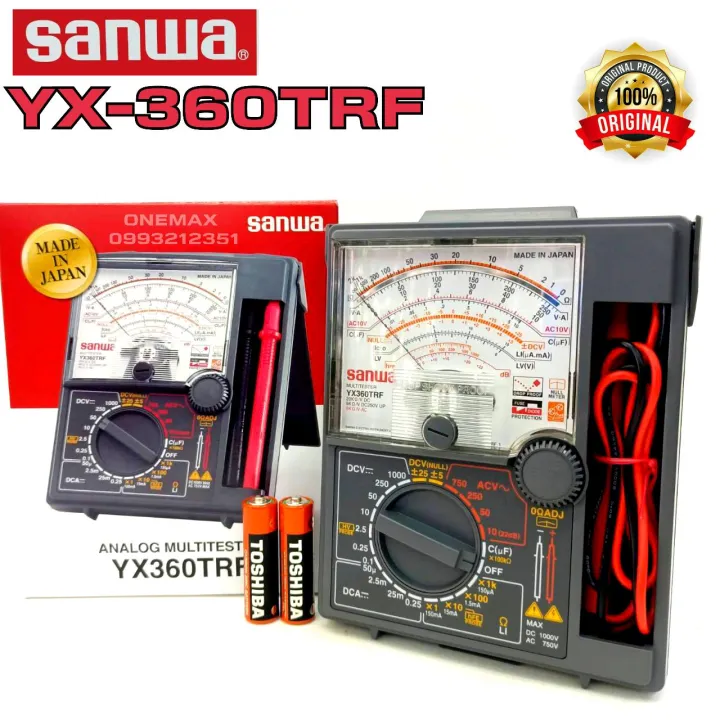 มัลติมิเตอร์เข็ม SANWA YX-360TRF แท้ 100% มัลติมิเตอร์แบบอนาล็อก มิเตอร์วัดไฟแบบเข็ม Sanwa ...