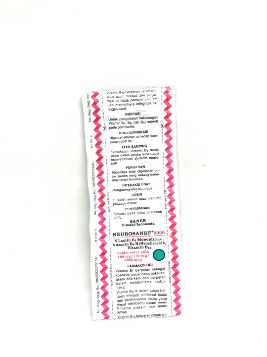 Neurosanbe 5000 mcg isi 10 tablet | Lazada Indonesia