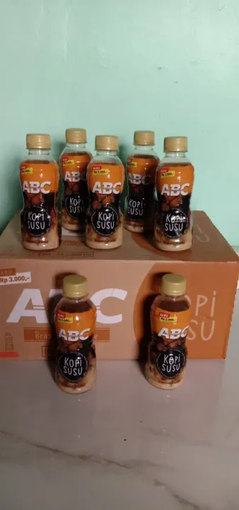 ABC kopi susu instan siap minum rasa Brazilian coffe 1 karton/24 botol ...