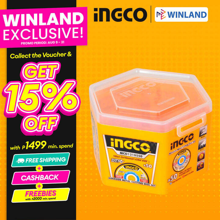 INGCO by Winland Stackable Storage Box / Cutting Disc (CASE Only) ING ...