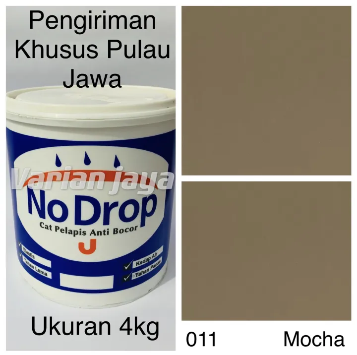 Cat Tembok No drop 4Kg Nodrop Anti Bocor Warna Mocha 011 | Lazada Indonesia