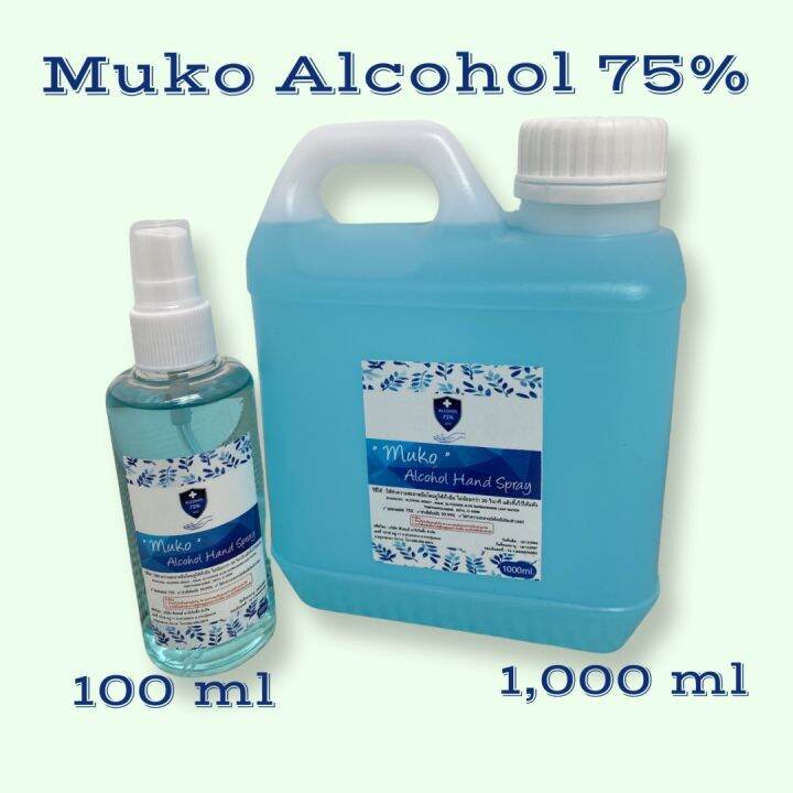 (ซื้อ1 ฟรี 1) MUKO แอลกอฮอลล์ 75% แฮนด์สเปย์ ทำความสะอาด ลดการสะสมของ ...