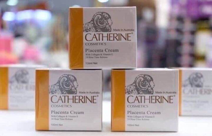 Catherine Cosmetics Placenta with Collagen and Vitamin E 100 ml. (ครีม ...
