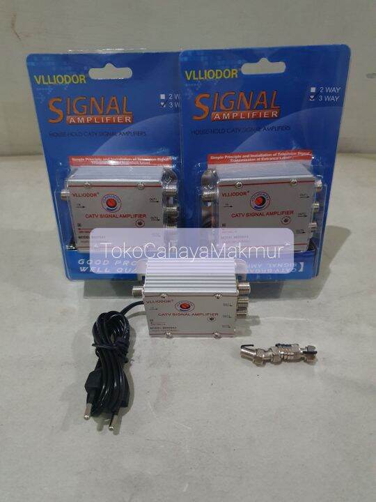 Spliter Booster Catv Signal Amplifier 3Way 20DB / Penguat Signal TV ...
