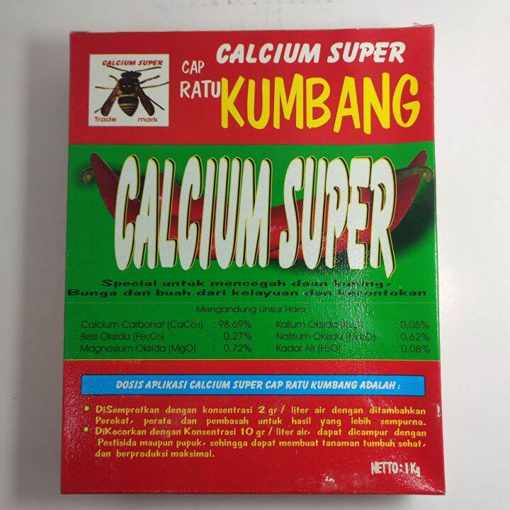 Calsium Super Cap RATU KUMBANG 1kg Anti rontok bunga & buah. Pupuk ...
