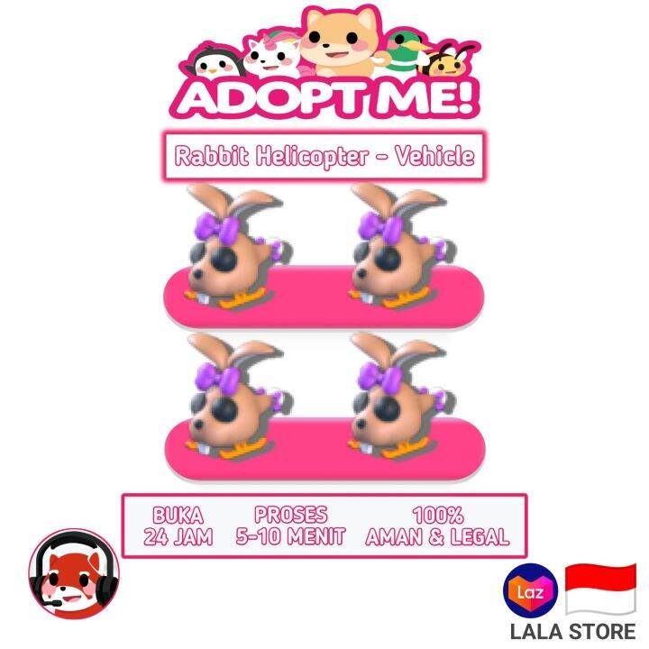 Adopt Me Vehicle - Rabbit Helicopter - Roblox | Lazada Indonesia