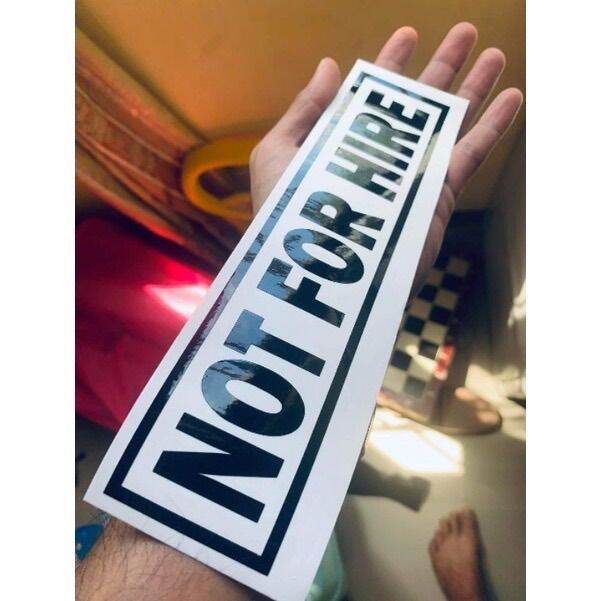 Not for Hire Family Use Private Service Decals For Car | Lazada PH