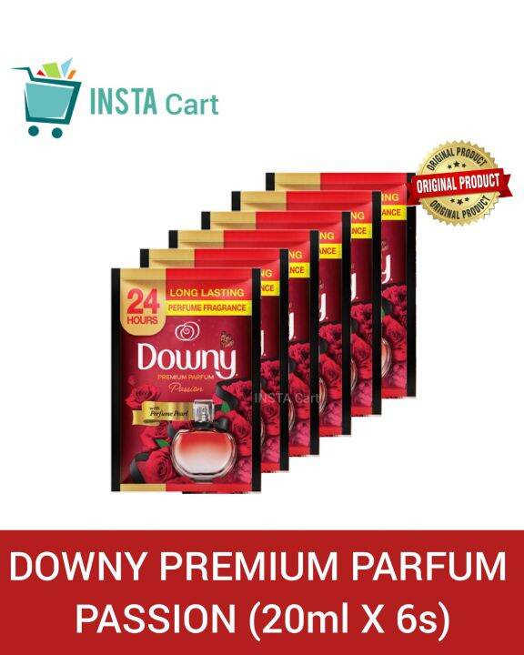 DOWNY PREMIUM PARFUM PASSION (20ml X 6s) FABRIC CONDITIONER SACHET | Lazada PH