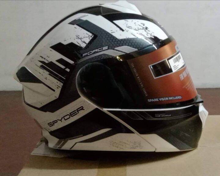 SPYDER Force GD S5 Modular Dual Visor Helmet w/ Free Extra Clear Visor ...