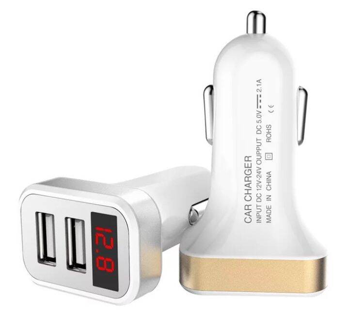 (COD dalam Stok, Dikirim Dari Jakarta)charger mobil digital led dengan voltase dan tampilan saat ...