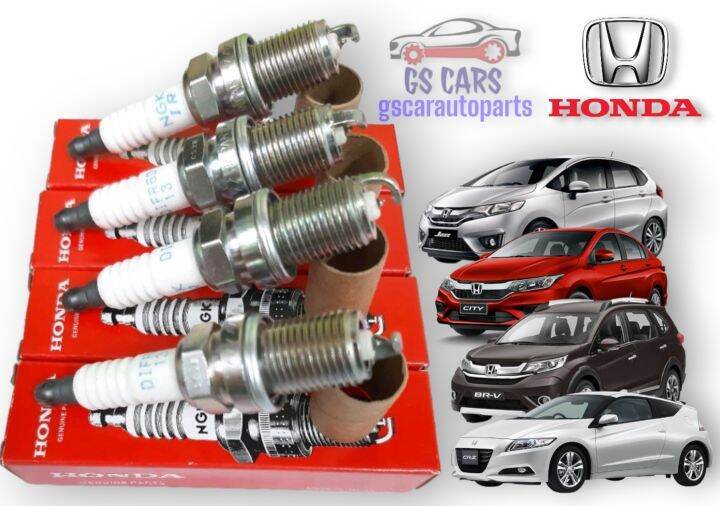 Honda ngk 4pcs set engine iridium spark plugs 12290-rbo-j11 DIFR6D13 1.5L cr-z 2010-2016 / br-v ...