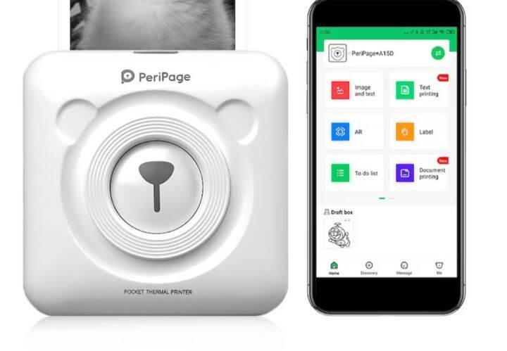 เครื่องปริ้นพกพาไร้หมึกปริ้นหมี รุ่นPeripage A6 ปริ้นได้ทุกขนส่ง เชื่อม ...