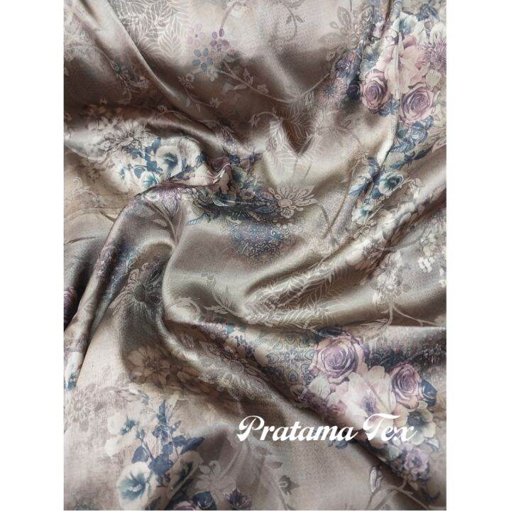 KAIN ARMANI SILK PREMIUM . KAIN SUTERA SILK MOTIF ( PER METER) | Lazada ...