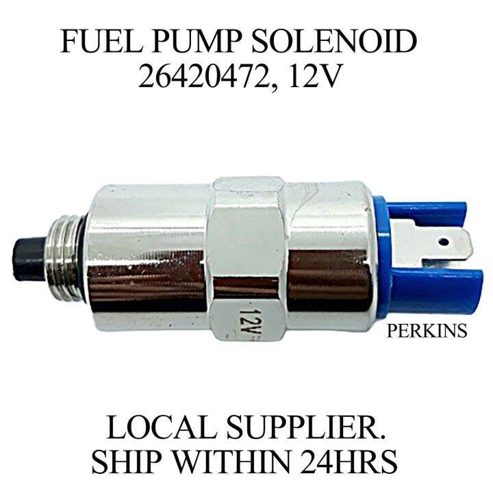26420472, 12V, FUEL INJECTION PUMP SOLENOID, FOR PERKINS 1004 1103 1104 ...