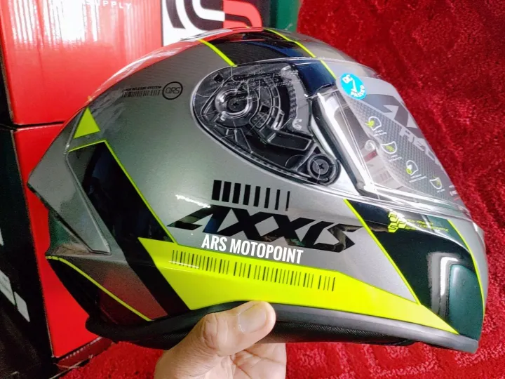 Axxis Full Face Single Visor Draken A4 MP4 Gloss Fluor Yellow | Lazada PH