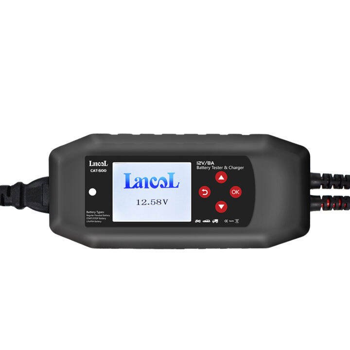 Lancol CAT-500 12V Battery Tester 8A Battery Charger Maintainer Fully ...