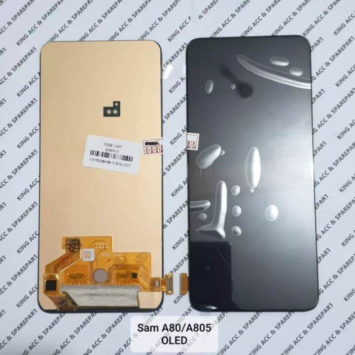 LCD TOUCHSCREEN SAMSUNG GALAXY A80 A805 BLACK ORIGINAL OLED | Lazada Indonesia