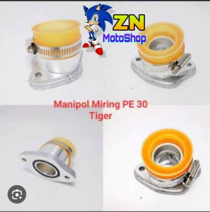 Manipol Manifold Intake Tiger Miring Teflon PE PWK 24 26 28 30 32 34 | Lazada Indonesia