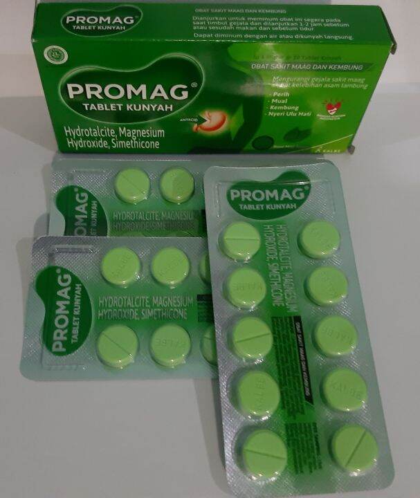 Promag Tablet obat sakit maag - tersedia per blister dan box | Lazada ...