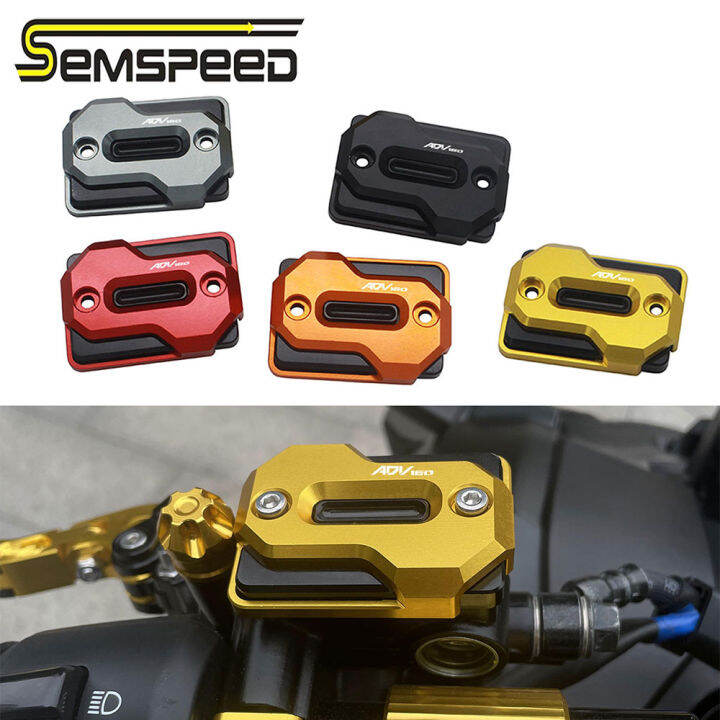 Semspeed 2 cái nắp đậy chất lỏng Master phanh trước CNC Xe Máy bình dầu ...