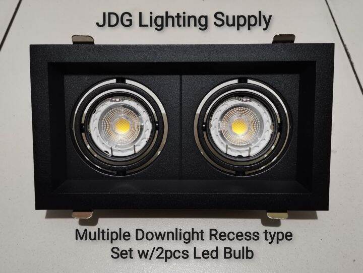 Multiple Down Light Recess Type Mr16 Square Black | Lazada PH