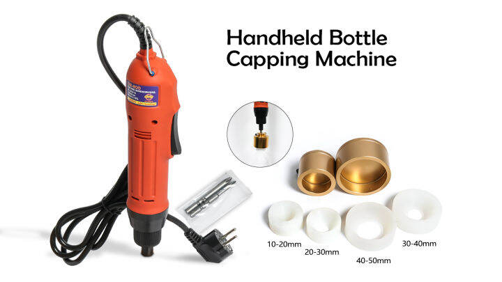 ZONESUN 28-32mm Plastic Bottle Capper Automatic Electric Capping Machine Cap Screwing Machine ...