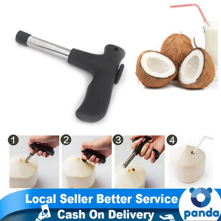 【In Stock】Coconut Opener Coco Water Punch Tap Drill Straw Open Kitchen ...