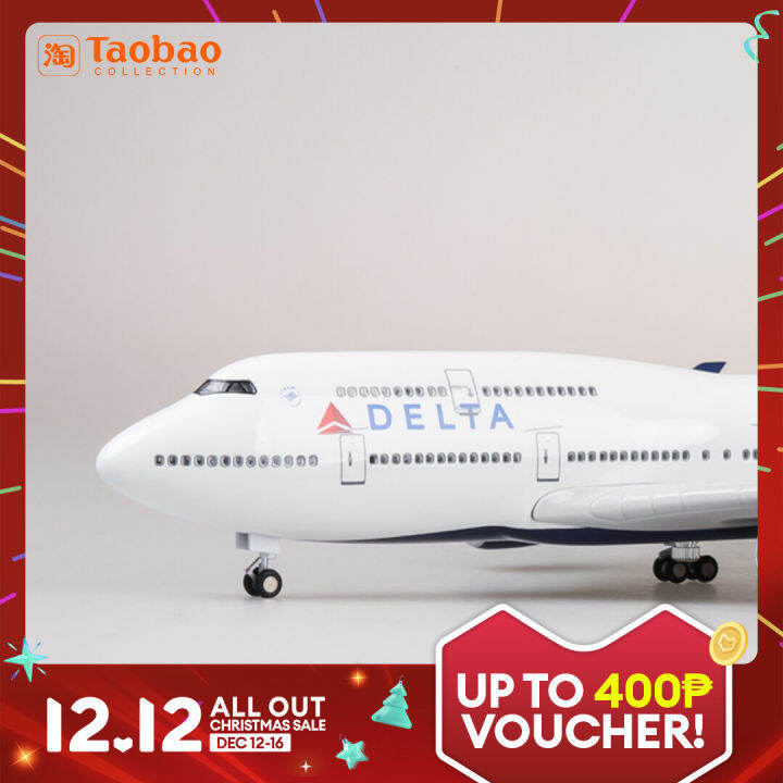 [with Wheels and Lights] Delta Airlines 747 Boeing Simulation Model ...
