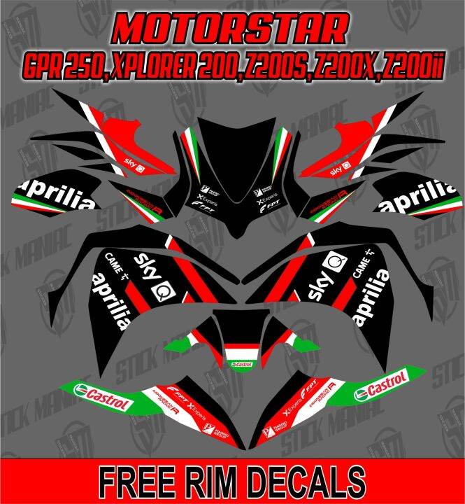 Motorstar GPR 250, Z200s, z200ii, xplorer, z200 full body decals ...