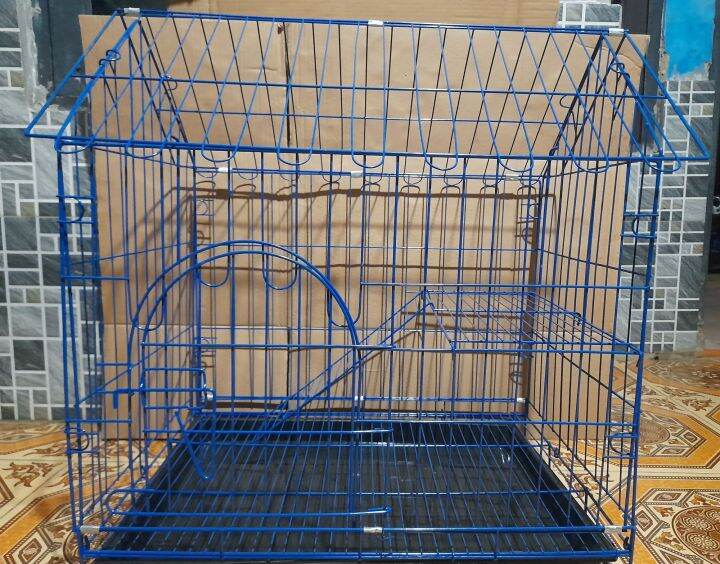 kandang besi lipat besi tebal warna biru ukuran 60x40x80SPESIFIKASI: ⏩ ...