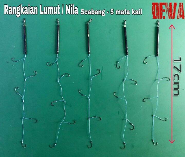 RANGKAIAN LUMUT CABANG 5 MATA KAIL / KAIL LUMUT / RANGKAIAN NILA ...