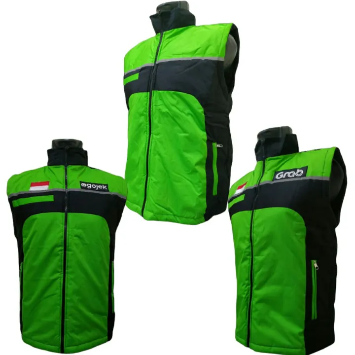 rompi bulat hijau polos rompi bulat hijau gojek rompi grb rompi ...