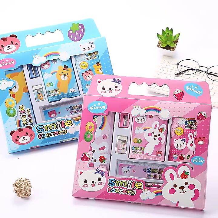 Stationery Set For Kids 9in1 Stationery Set Cartoon Stationery 6-piece ...