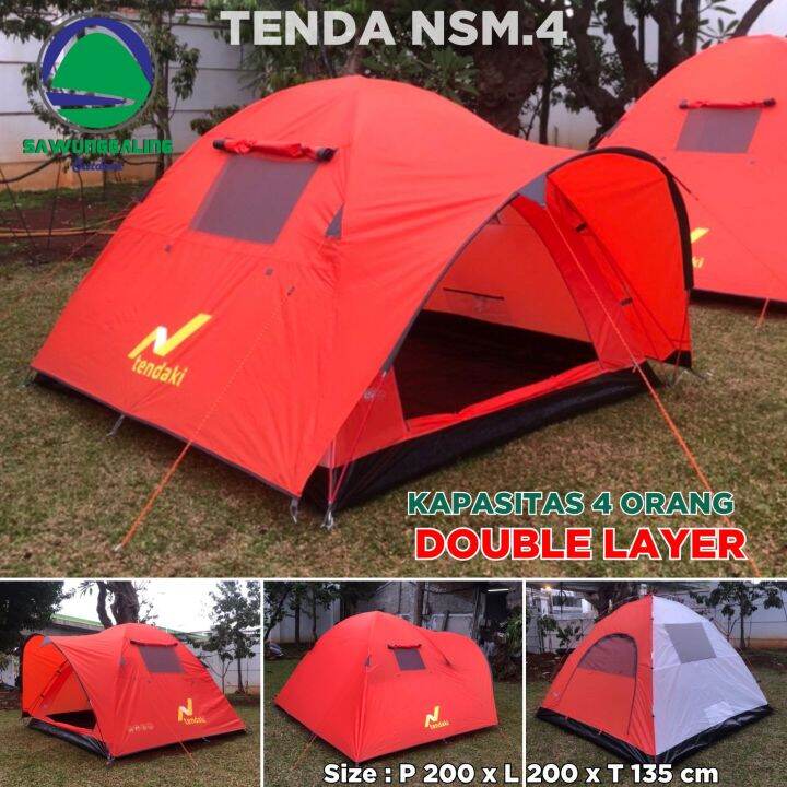 TENDA CAMPING TENDAKI NSM 4 TERBARU DARI GREAT OUTDOOR - WATER PROOF ...