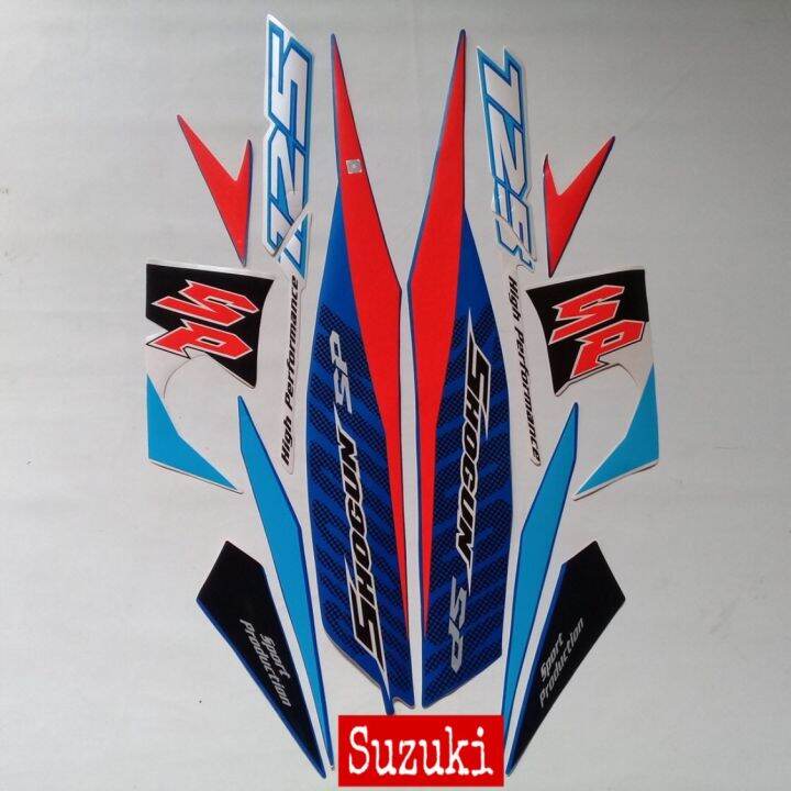 Striping motor shogun Sp 125 2008 biru / lis body stiker shogun ...