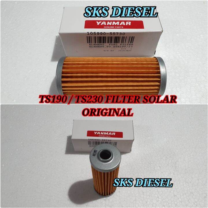 TS190 TS230 ELEMENT FUEL FILTER ISI SARINGAN MINYAK SOLAR MESIN DIESEL YANMAR ORIGINAL | Lazada ...