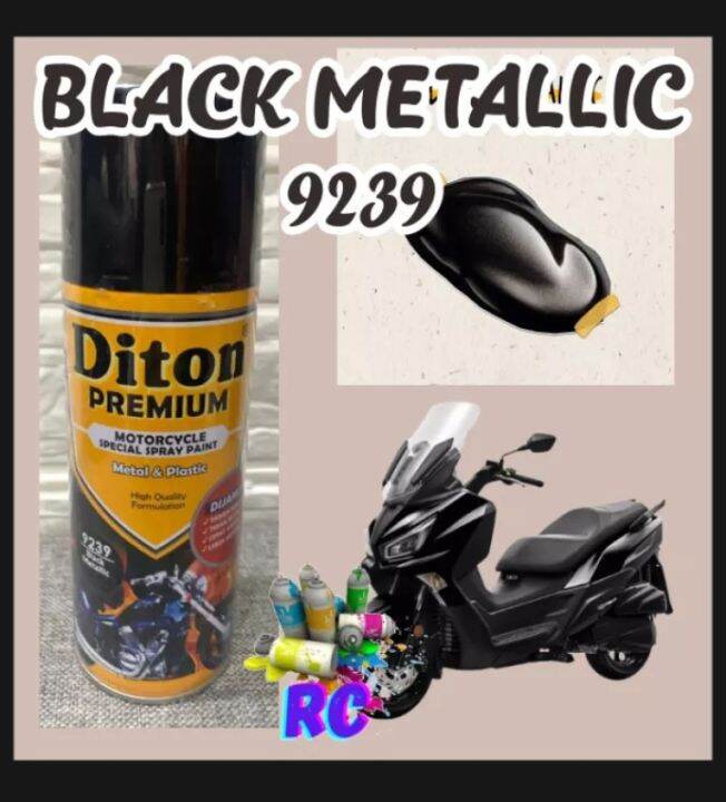 Pilox Diton Premium 9239 Black Metallic hitam Metalik Cat Semprot 400cc ...