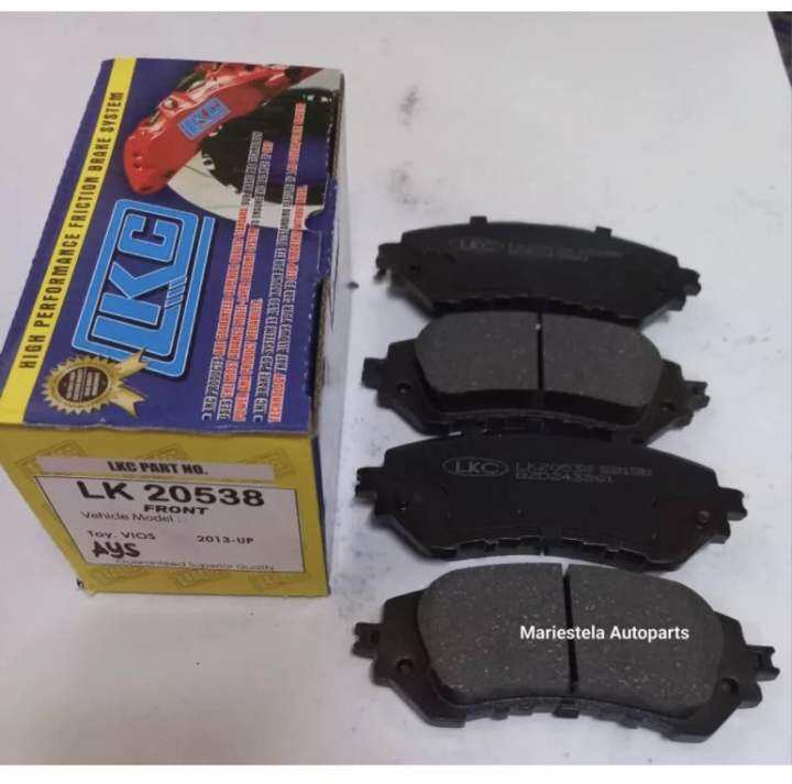FRONT BRAKE PAD TOYOTA VIOS 2013 - 2023 LK 20538 LKC BRAND | Lazada PH