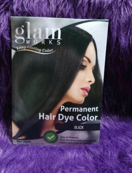 Super sale 50% off glam works permanent hair dye color (black) for only ...