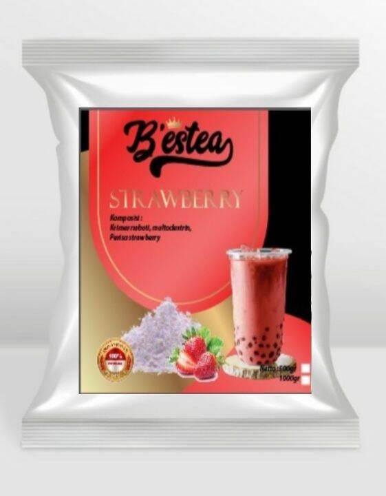 Bubuk minuman premium rasa Strawberry 1kg | Lazada Indonesia