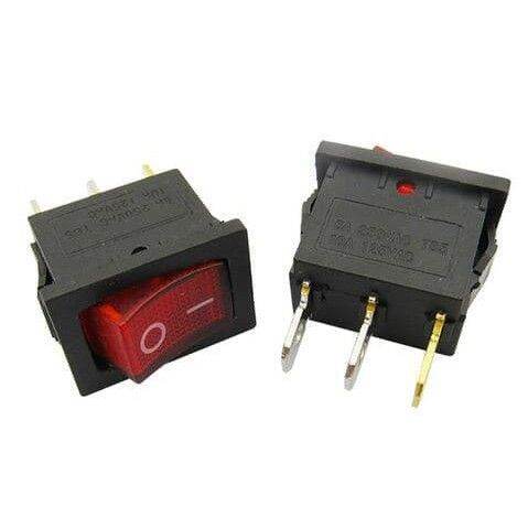 ROCKER SWITCH 3 PIN 3PIN SAKLAR ON OFF MERAH 220V LED COLOUR | Lazada ...