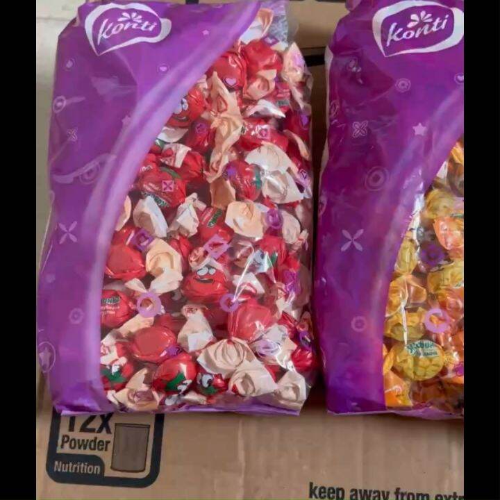 Kẹo dẻo trái cây Konti của Nga gói 1kg - Kẹo dẻo hoa quả vị Dưa Hấu dễ ăn, thơm ngon, ngọt vừa ...