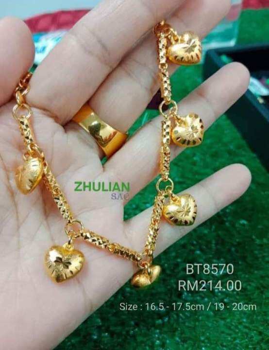 BT 8570 Rantai Tangan Buah Love Dewasa ZHULIAN Gold plated Bracelet ...