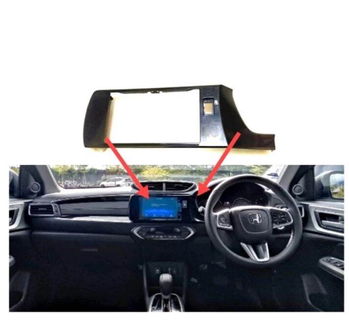 panel frame head unit Honda brv 2022 warna hitam gloss original ...